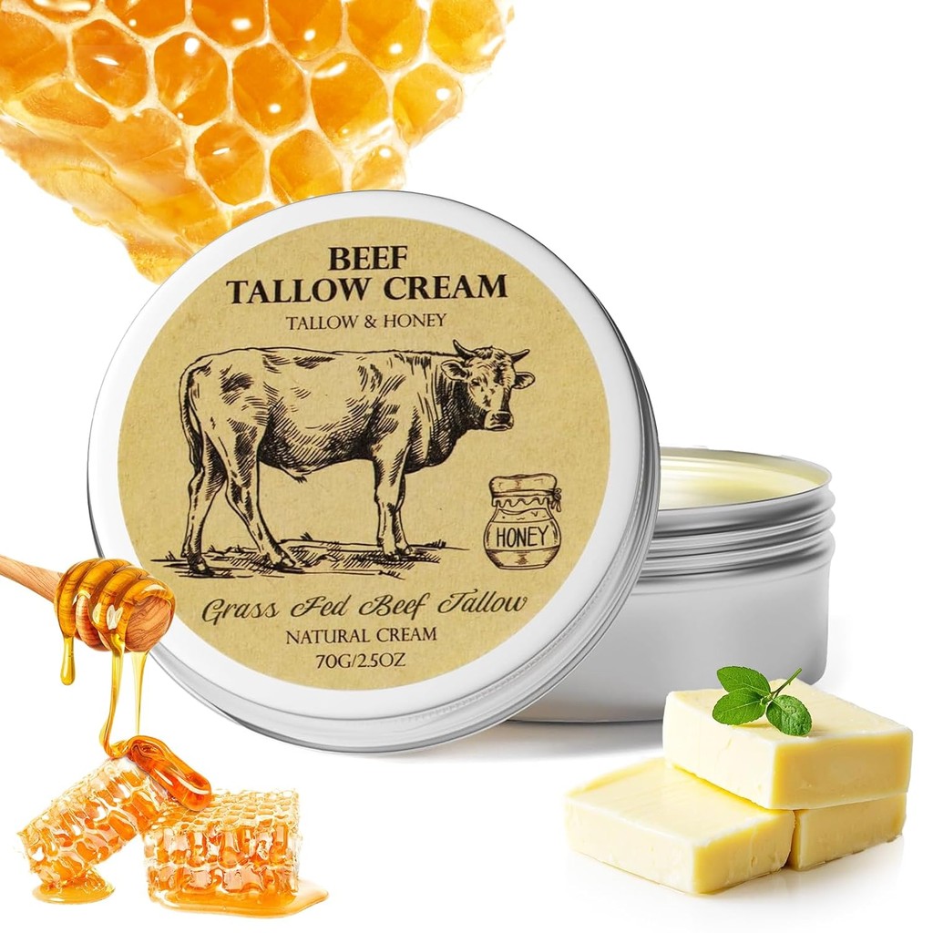 Beef Tallow for Skin-Beef Tallow and Honey Balm - Tallow Moisturizer ...