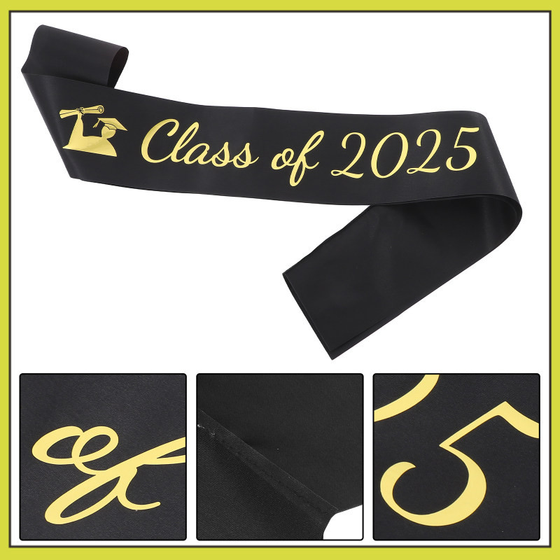 Class of 2025 Ribbon College Graduation Decorations Party Straps Senior ...