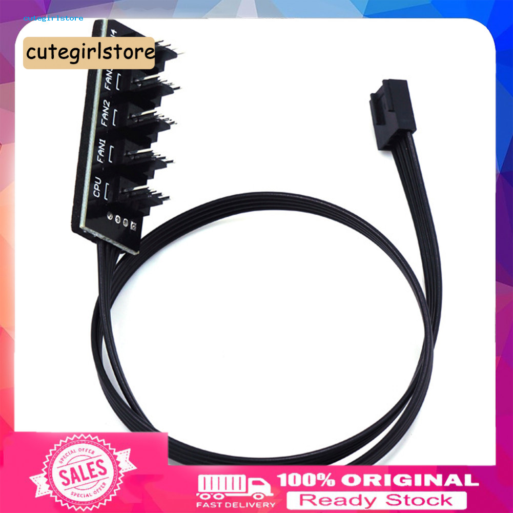 Cute_ 5-Way 4Pin CPU Cooler Case PWM Cooling Fan Power Cable Hub Splitter Adapter | Shopee Malaysia