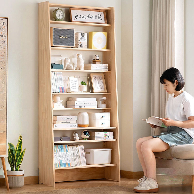 Solid wood ultra-thin rack integrated wall-mounted narrow home storage ...