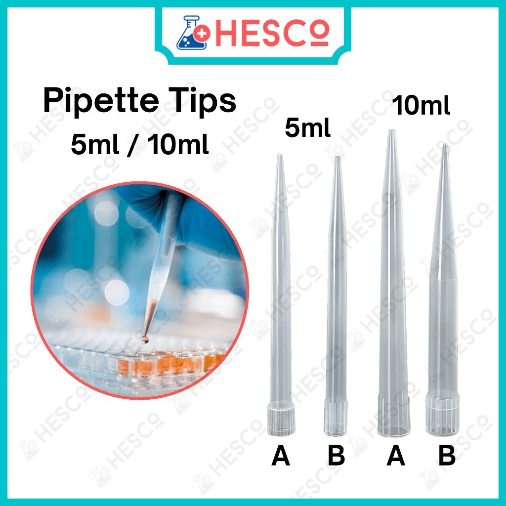Pipette Tips Petua Pipet 5mL/10mL – 100pcs, Autoclavable Clear ...