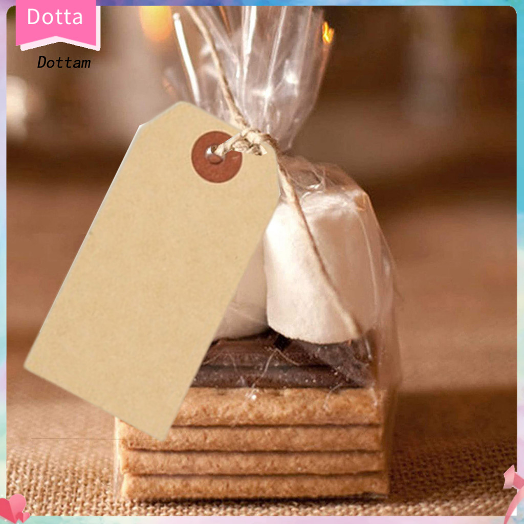 Dottam| Shipping Tags for Labels Kraft Paper Labels with String 100 Pcs ...