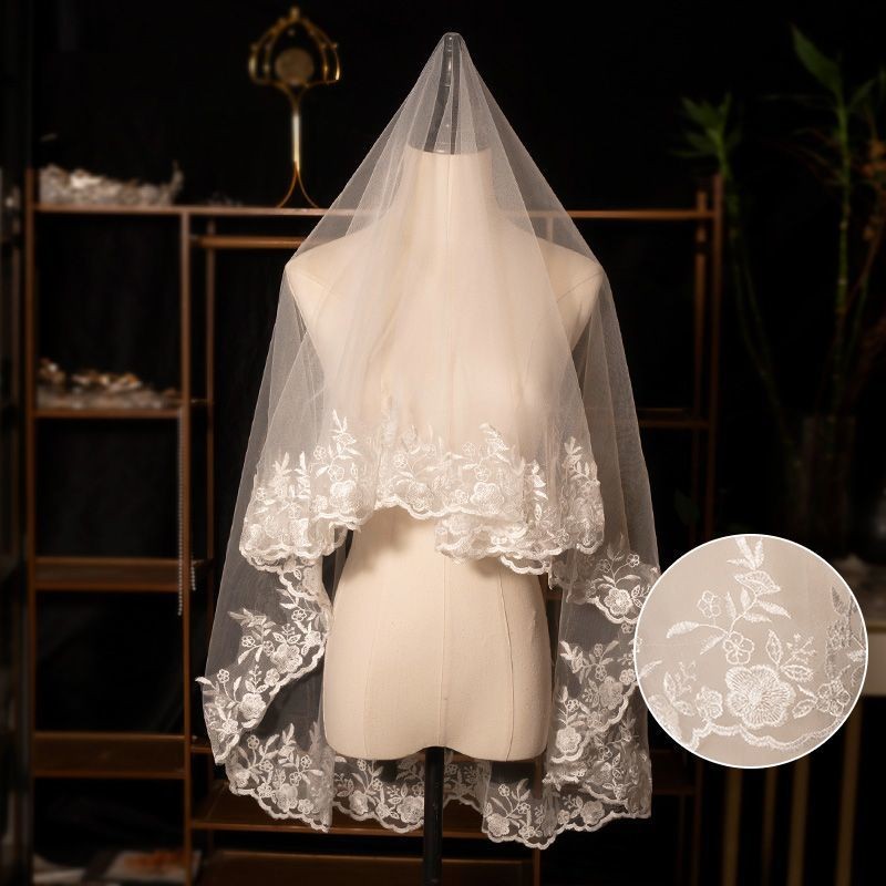 0 People Praise Hijab Bridal Wedding Dress Veil Chinese Lace ...