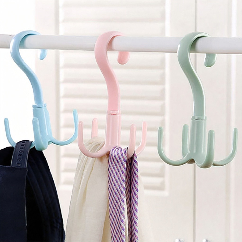 [HCM] Convenient 4-Prong Plastic Hook with 360 Degree Rotation New ...