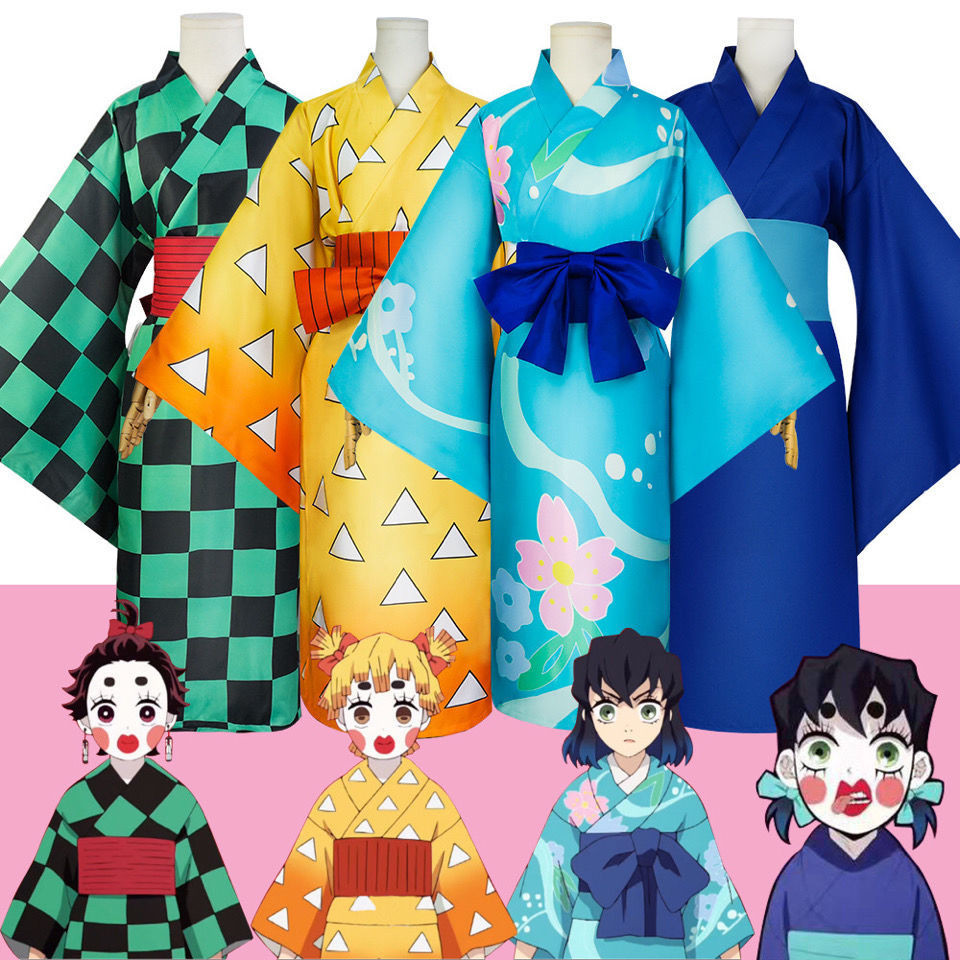 Demon Slayer You Guo Chapter Tanjiro Zenitsu Zuipei Inosuke Kimono ...