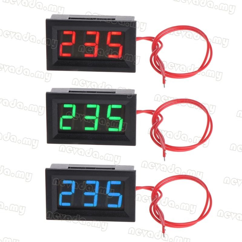 Nevʚ ɞ Adjustable 2 Wire AC 30V-500V LED Digital Voltmeter Voltage ...