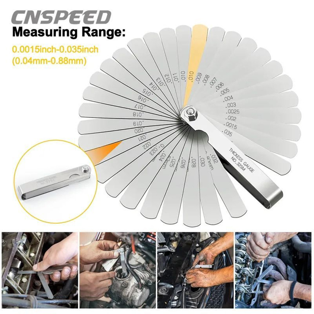 Blades Feeler Gauge Stainless Steel Feeler Gauge Metric Thickness Gage Set Tappet Valve Feeler ...