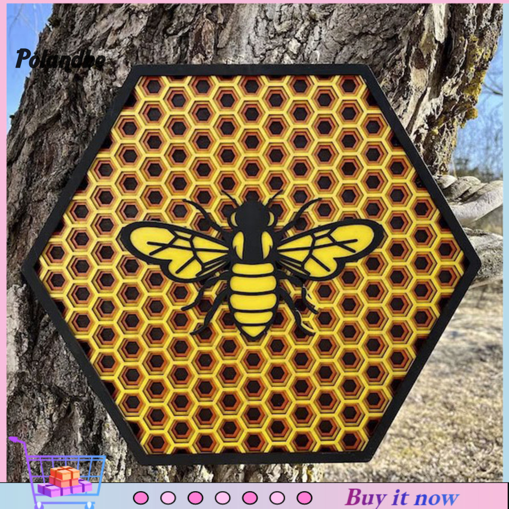 pe Front Door Hanger Bee-themed Welcome Sign Handcrafted Wooden Bee ...