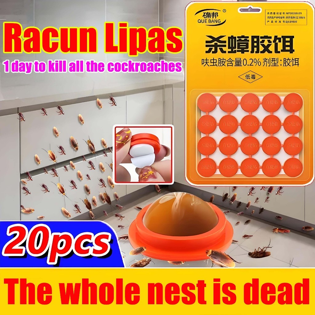 [No Lipas for 50 years] Racun Lipas 20 pieces/box Cockroaches Killer ...