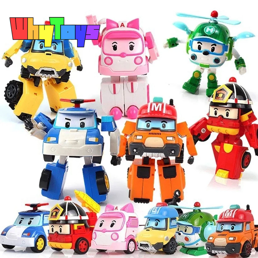 POLI CAR PULL BACK ROBOT VEHICLE TOYS FOR KIDS ROBOCAR POLI ...