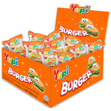 Yupi Burger Gummy 1pcs = (8g) 糖果 零食 7ELEVEN THAILAND 🇹🇭 Halal Thailand ...