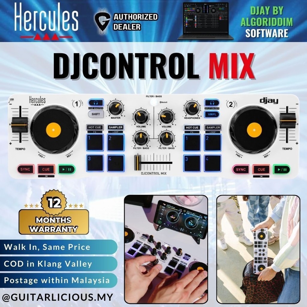 Hercules DJ DJControl Mix 2-channel DJ Controller for iOS and Android ...