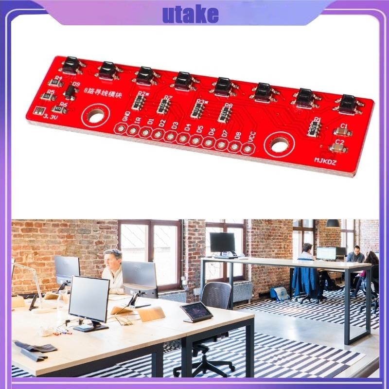 UTAKEE 8 Channel IR Infrared Tracking Sensor Module Barrier Line Track ...
