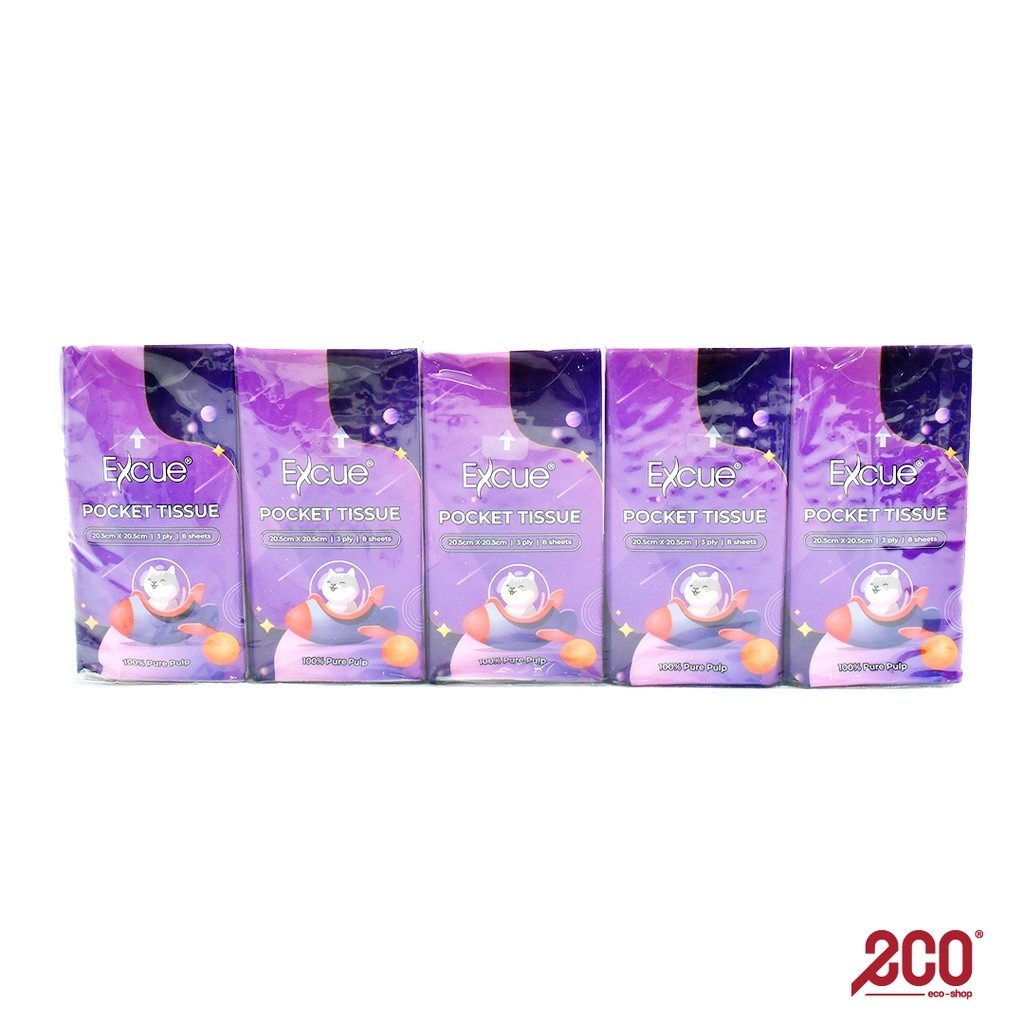 Excue 3 Ply Pocket Tissue 8 Sheets (10ps/pack) - AB-L003-T05-06 - AB ...