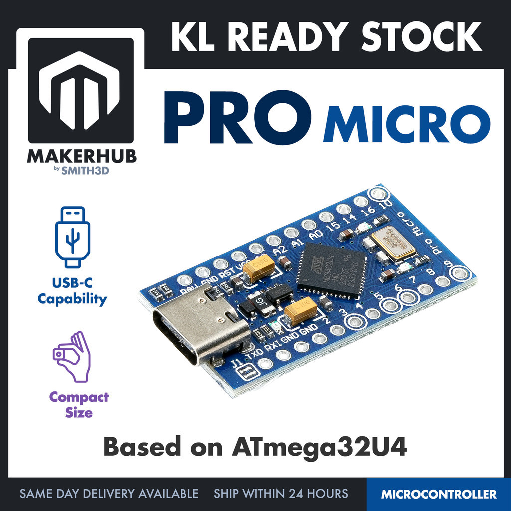Pro Micro Atmega32u4 Arduino Leonardo Compatible Development Board Type