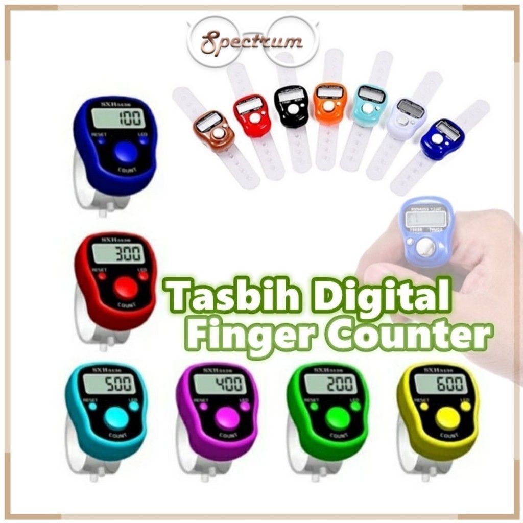 Tasbih Digital Finger Counter Digit LCD Display Finger Ring Hand ...