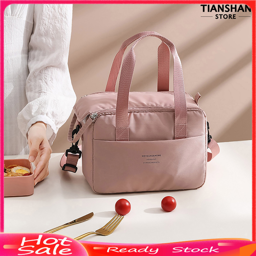 [TSS]☀Portable Lunch Bag Women Thermal Insulated Lunch Box Tote Bag ...