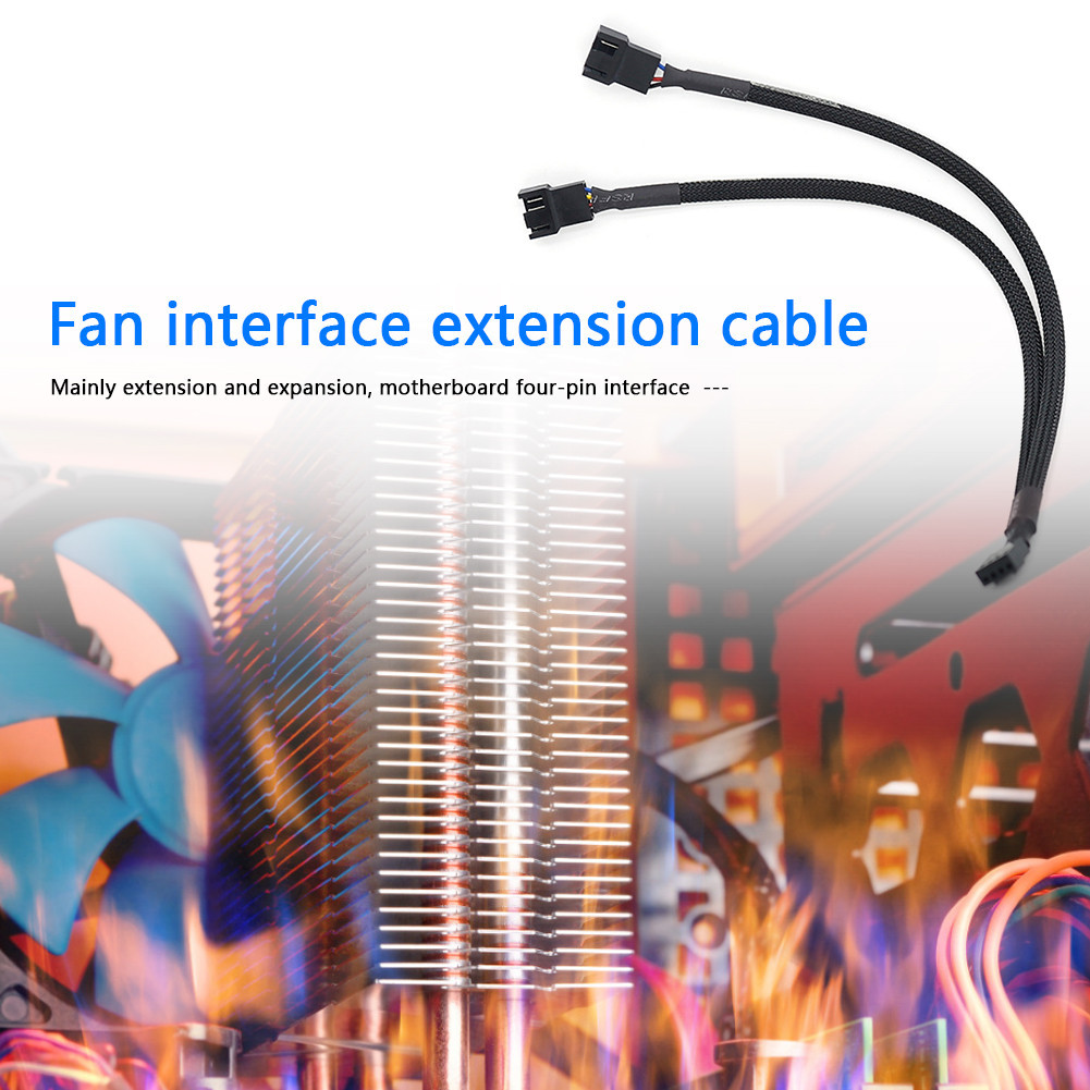 keepdreaming CPU PC Case Fan 4 Pin Extension Y Splitter Cable 4 Pin to ...