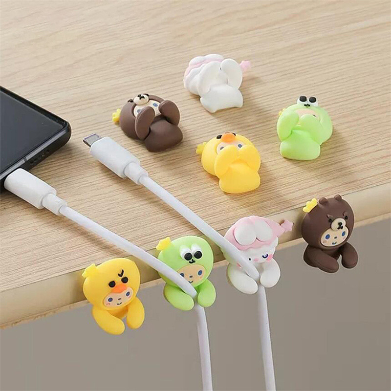 Cartoon Cable Protector Cable Bite Cord Protector Cable Winder Cover Compatible For Charging ...