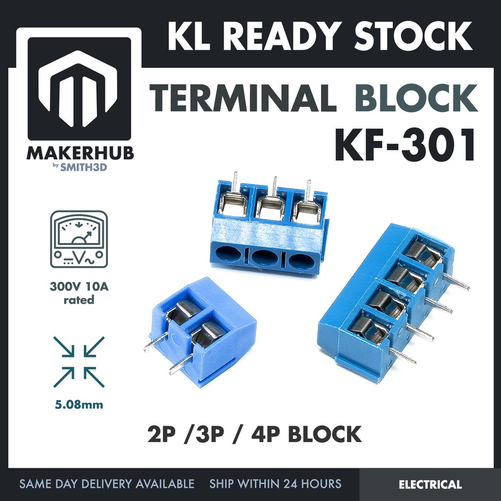 KF301 Terminal Block PCB Connector PCB Terminal Block 2P 3P 4P | Shopee ...