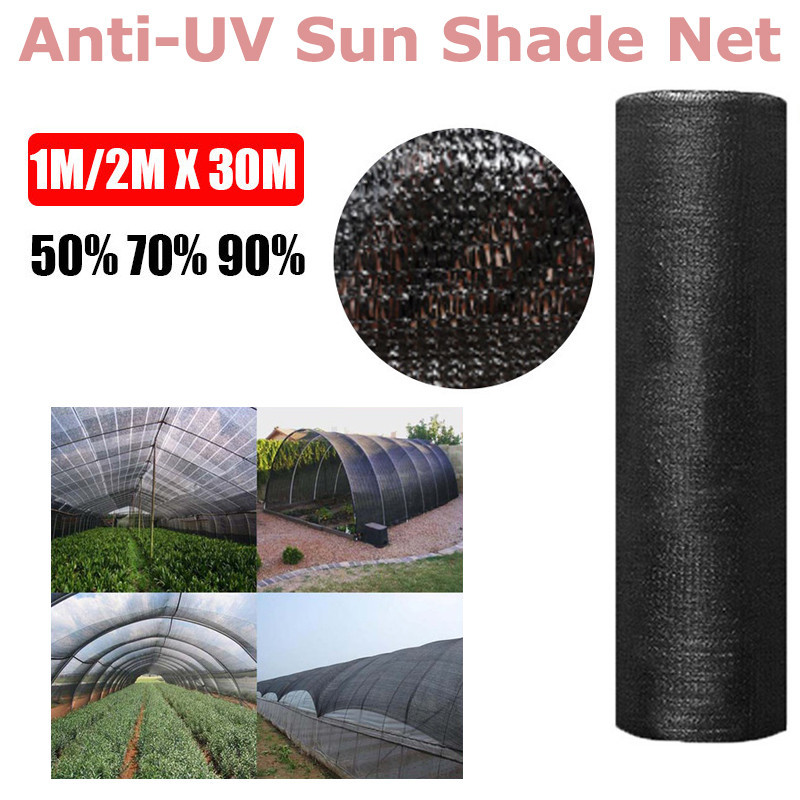 1M/2M X 30M Anti-UV Sun Shade Net Outdoor Greenhouse Garden Mesh ...