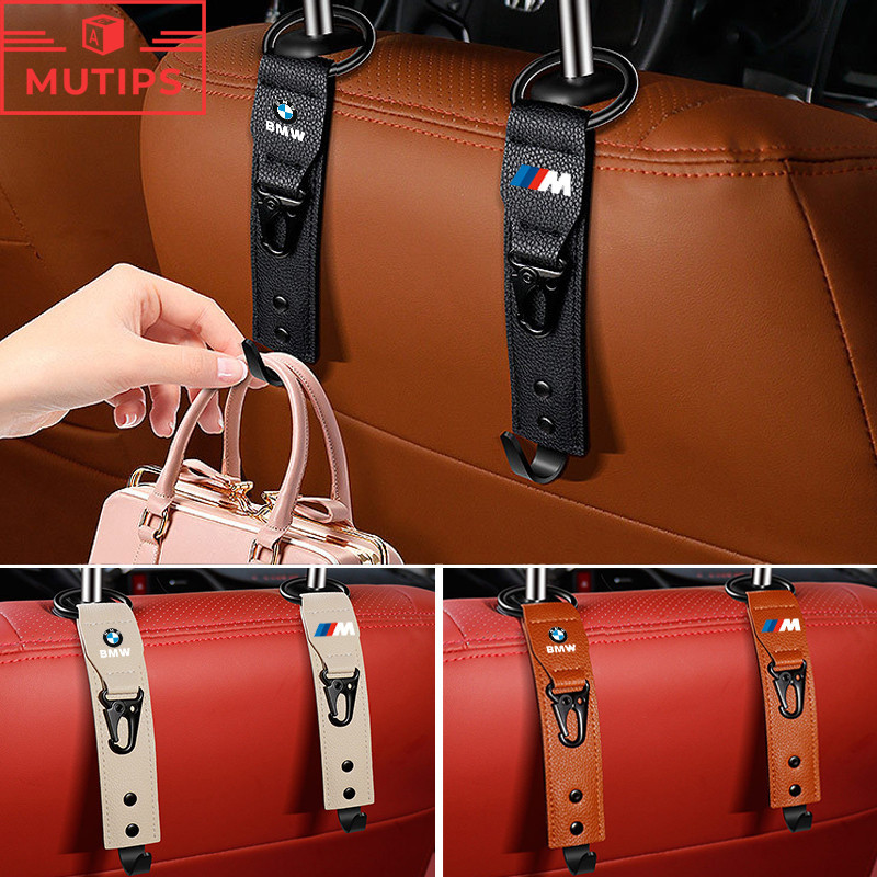 BMW Car Seat Leather Double Hook Multifunctional Headrest Metal Storage ...