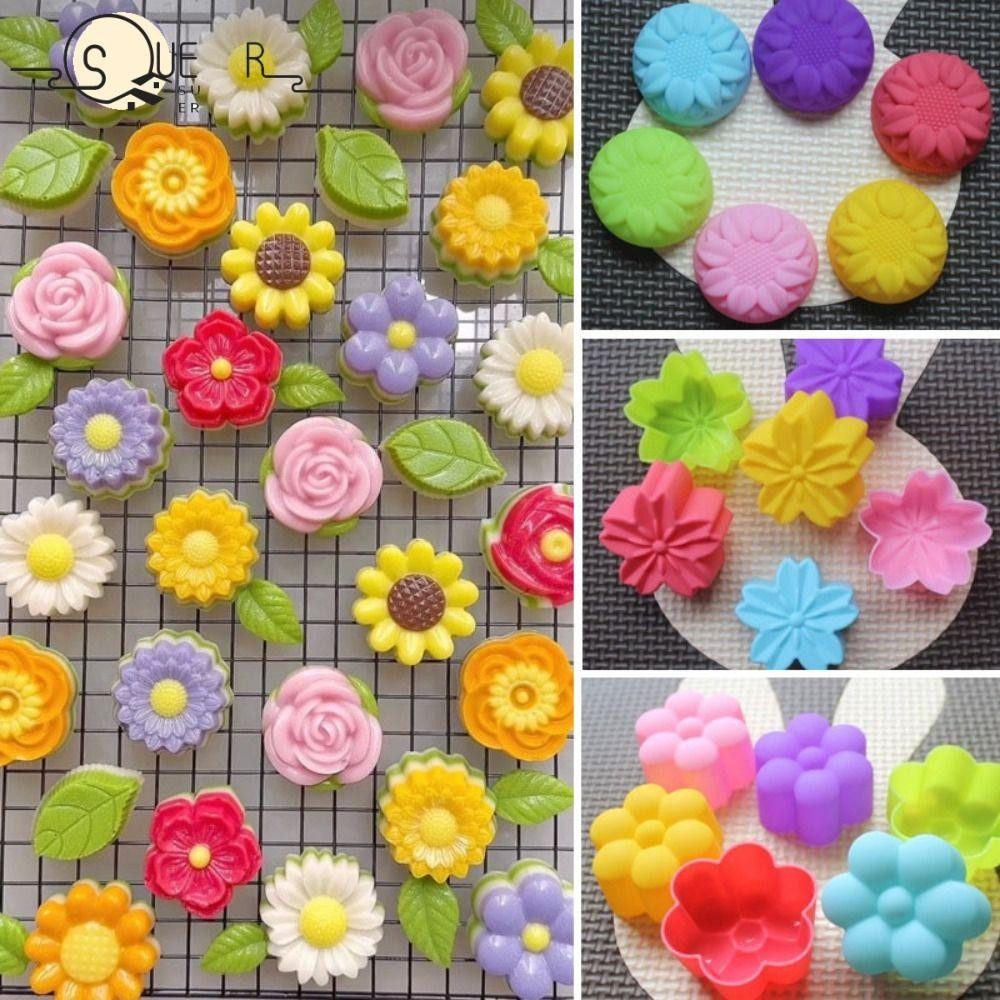 SUEREN Cupcake Baking Tools, 5cm Cake Baking Molds Silicone Cake Mold ...