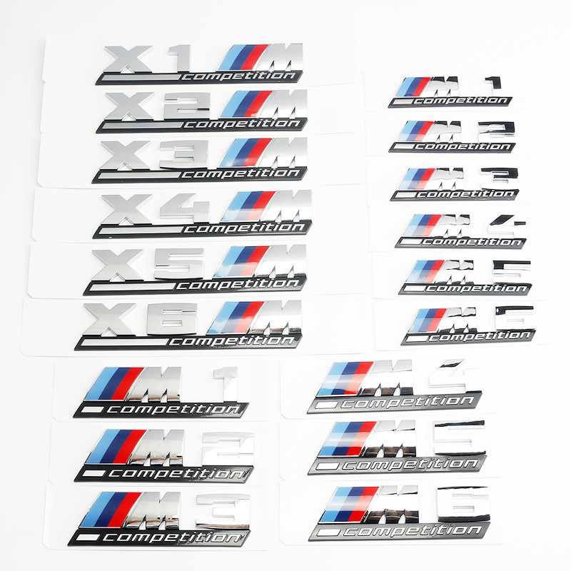 1 Piece BMW M2 M1 M3 M4 M5 M6 competition Trunk Logo Sticker X1M X2M ...