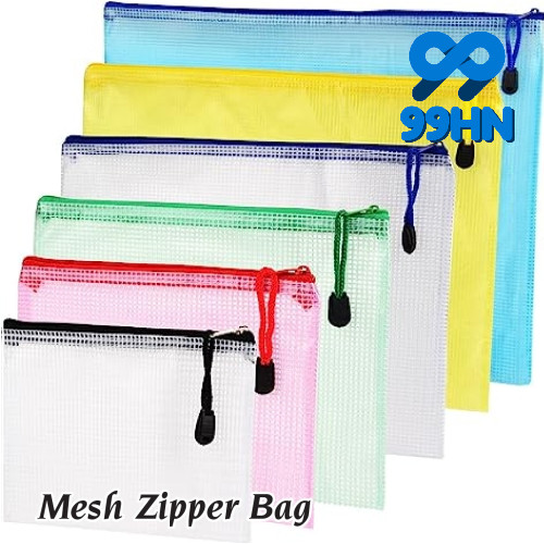 Soft Mesh Zipper Bag B6 A5 B5 A4 B4 A3 | PVC Zipper File Bag Waterproof ...