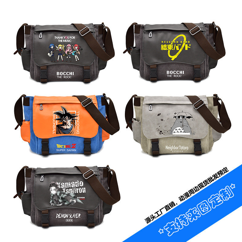 Cross-border Hot Sale One Piece Chainsaw Man Demon Slayer Messenger Bag ...