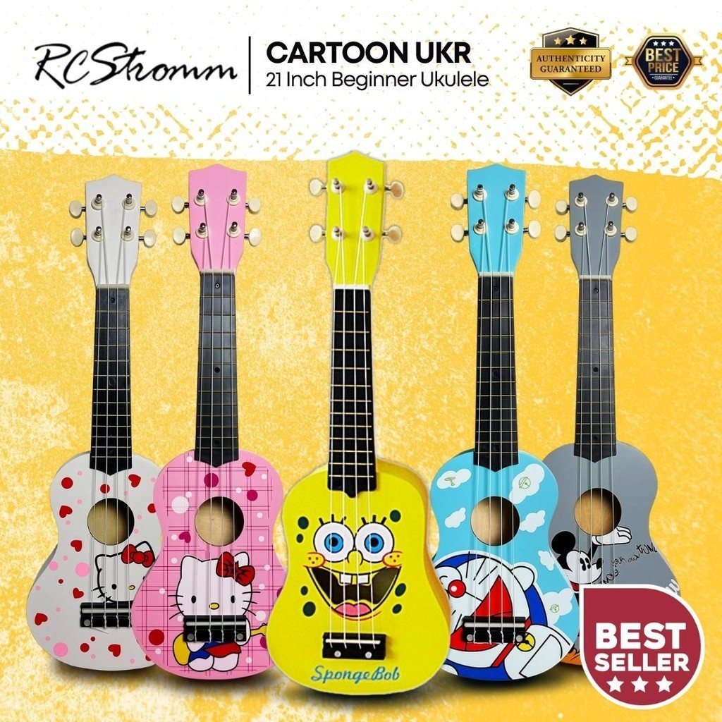 【Cartoon Ukulele】21" Soprano Cartoon Design Ukulele Set/Combo Set ...