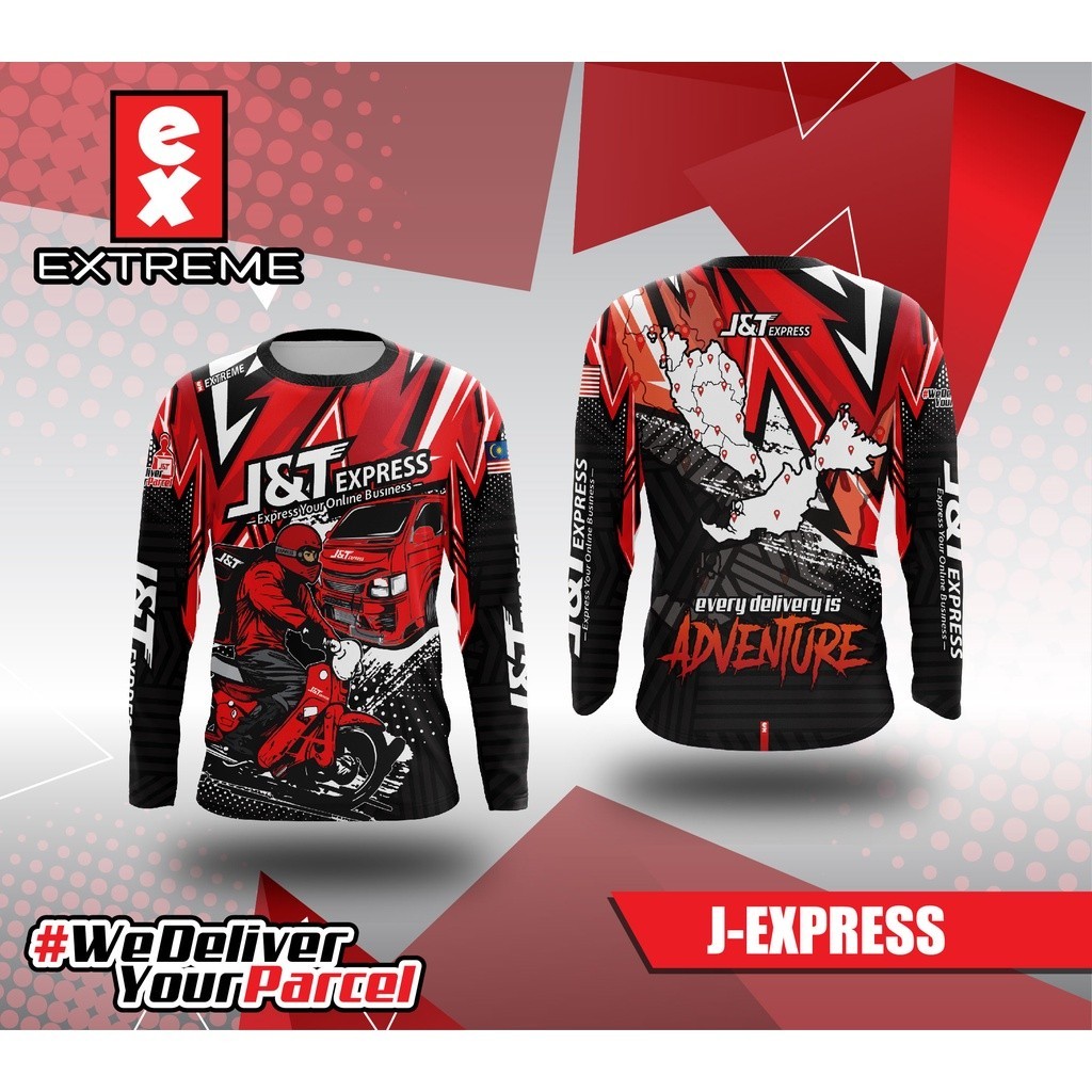 J&T Express Rider Design Sublimation Jersey | Shopee Malaysia