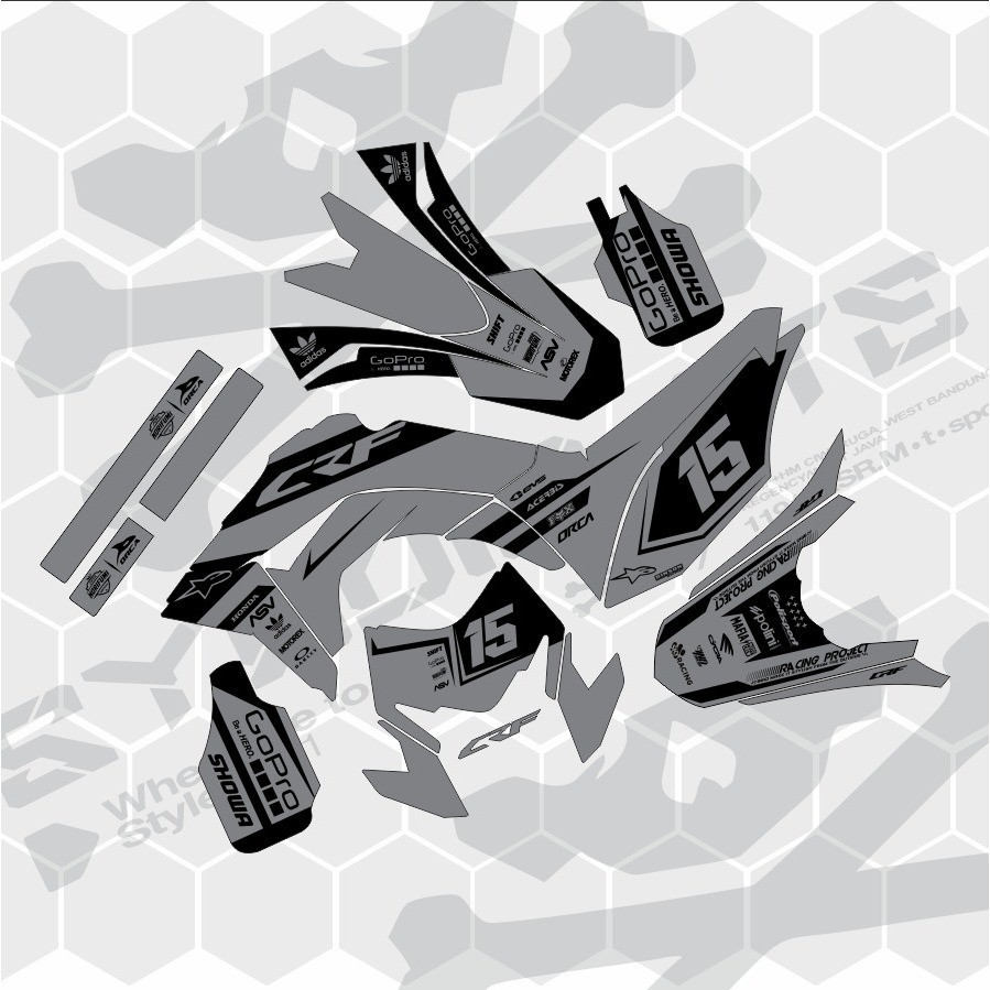 Decal/sticker CRF 150L/WR155/KLX BF/DTX/KLX gordon /KLX BF full body ...