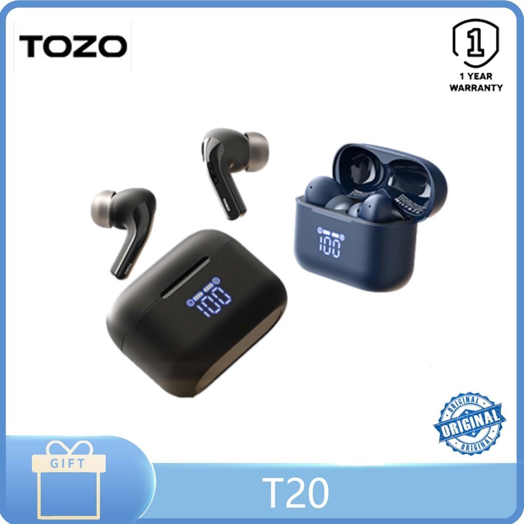 TOZO T20 True wireless Bluetooth Headset In-ear ENC call noise ...