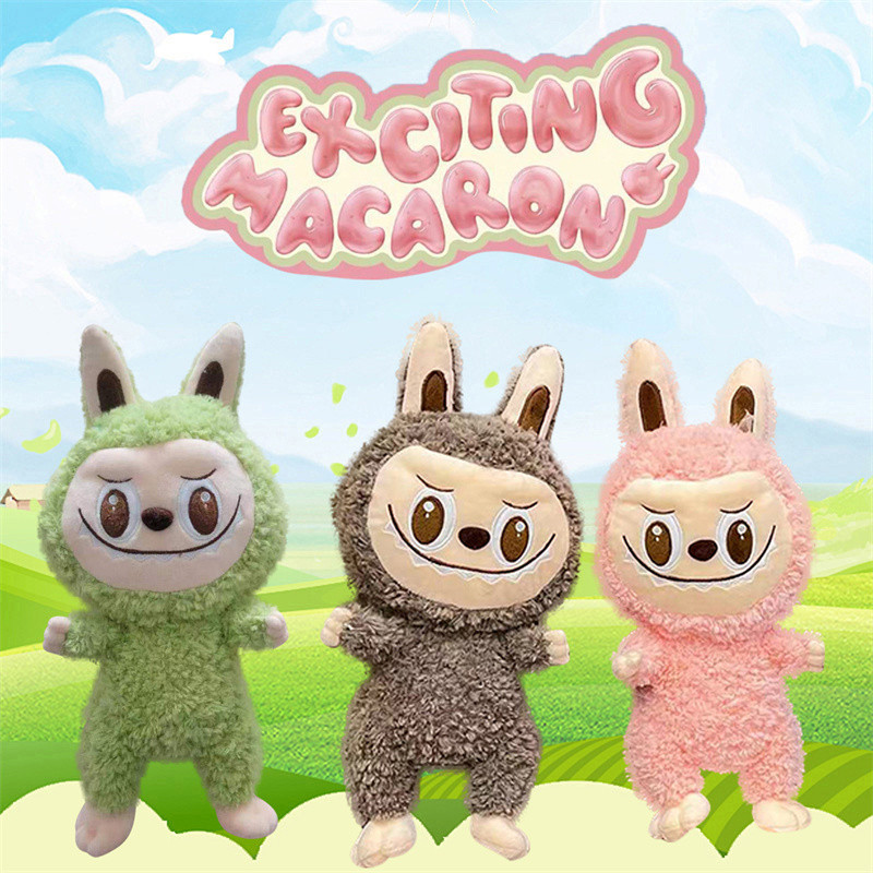 35cm Labubu Stuffed Doll Action Figure The Monsters Exciting Macaron ...