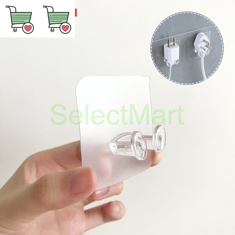 SM -Multi-function Strong Adhesive Wall Storage Hooks / USB Cable Power ...