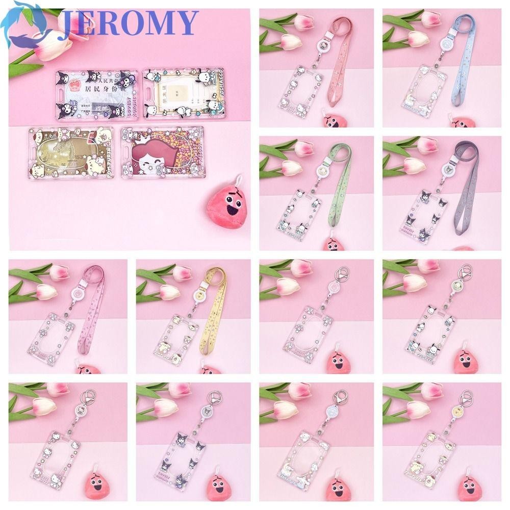 JEROMY Kuromi Acrylic Card Holder, Kitty Cat Cinnamoroll Hanging Card ...