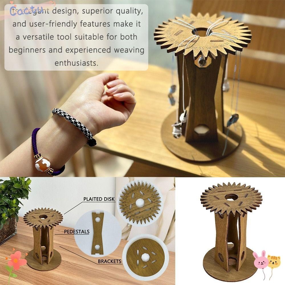 FACC-H Hand Rope Braiding Disk, Wooden DIY Kumihimo Marudai Disk, Gift ...