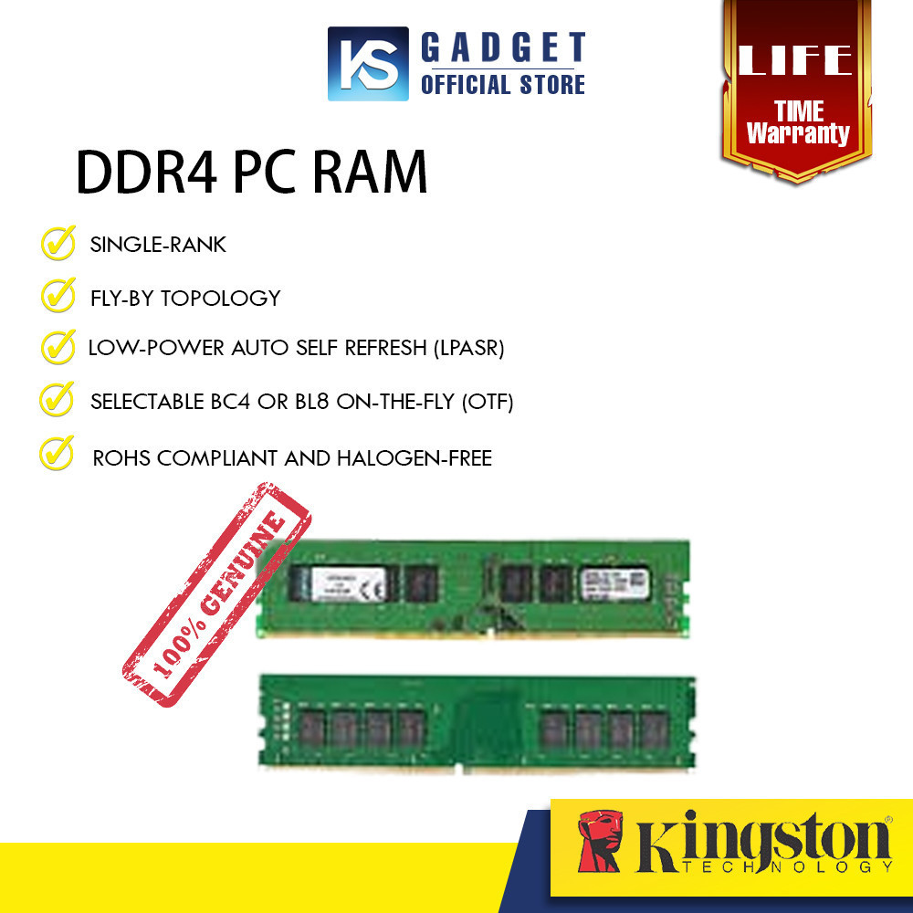 KINGSTON DDR4/DDR3/DDR5 VALUE RAM 1600/3200/5200/5600 MHZ | Shopee Malaysia