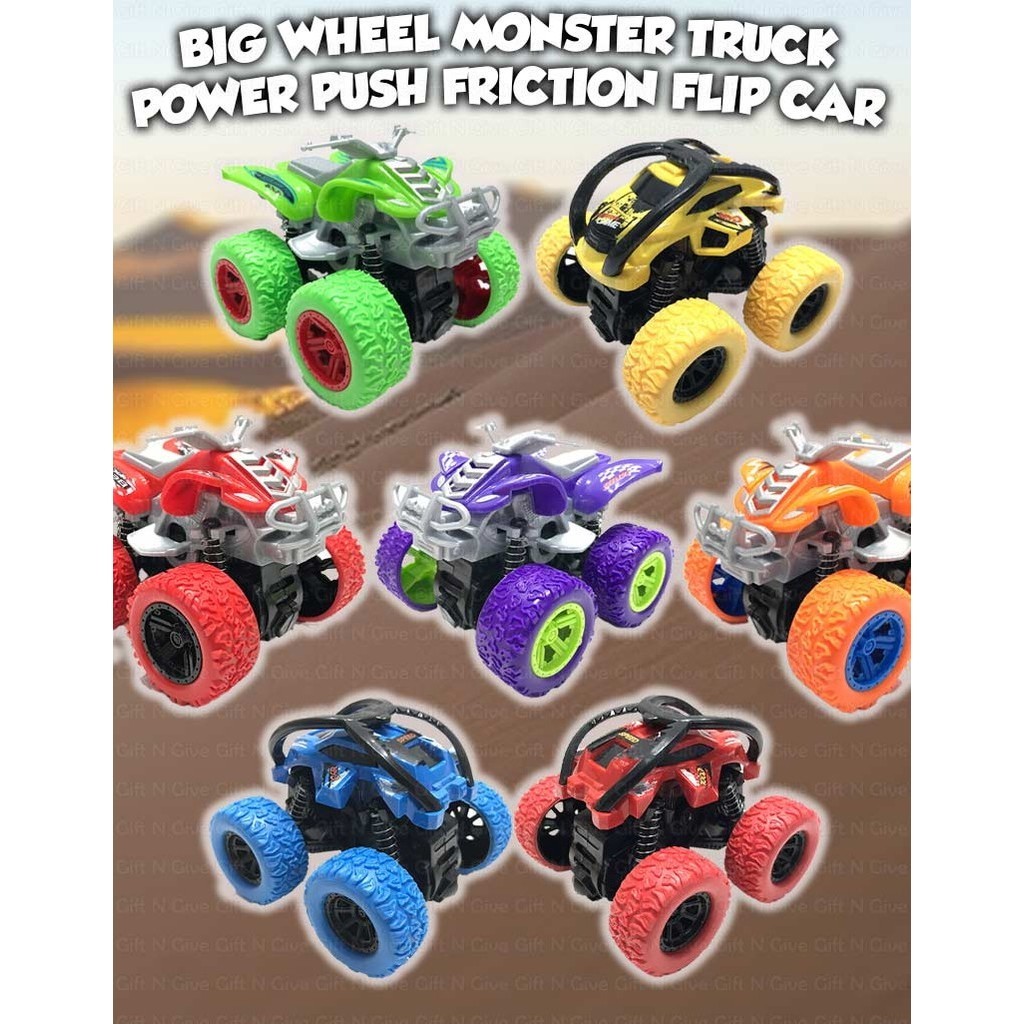 Big Wheel Monster Zap Truck Suspension Inertia Push Friction Power Car ...