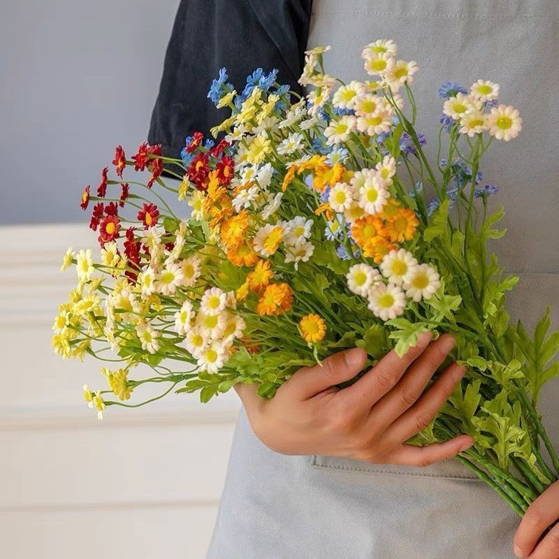 30 Heads Chamomile Simulation Flowers Small Fresh Daisy Bouquet Living ...