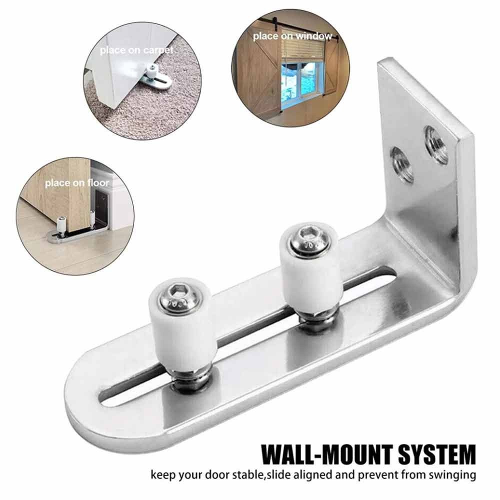 Heavy Duty Sliding Rail Barn Wood Door Floor Guide Roller Track with ...