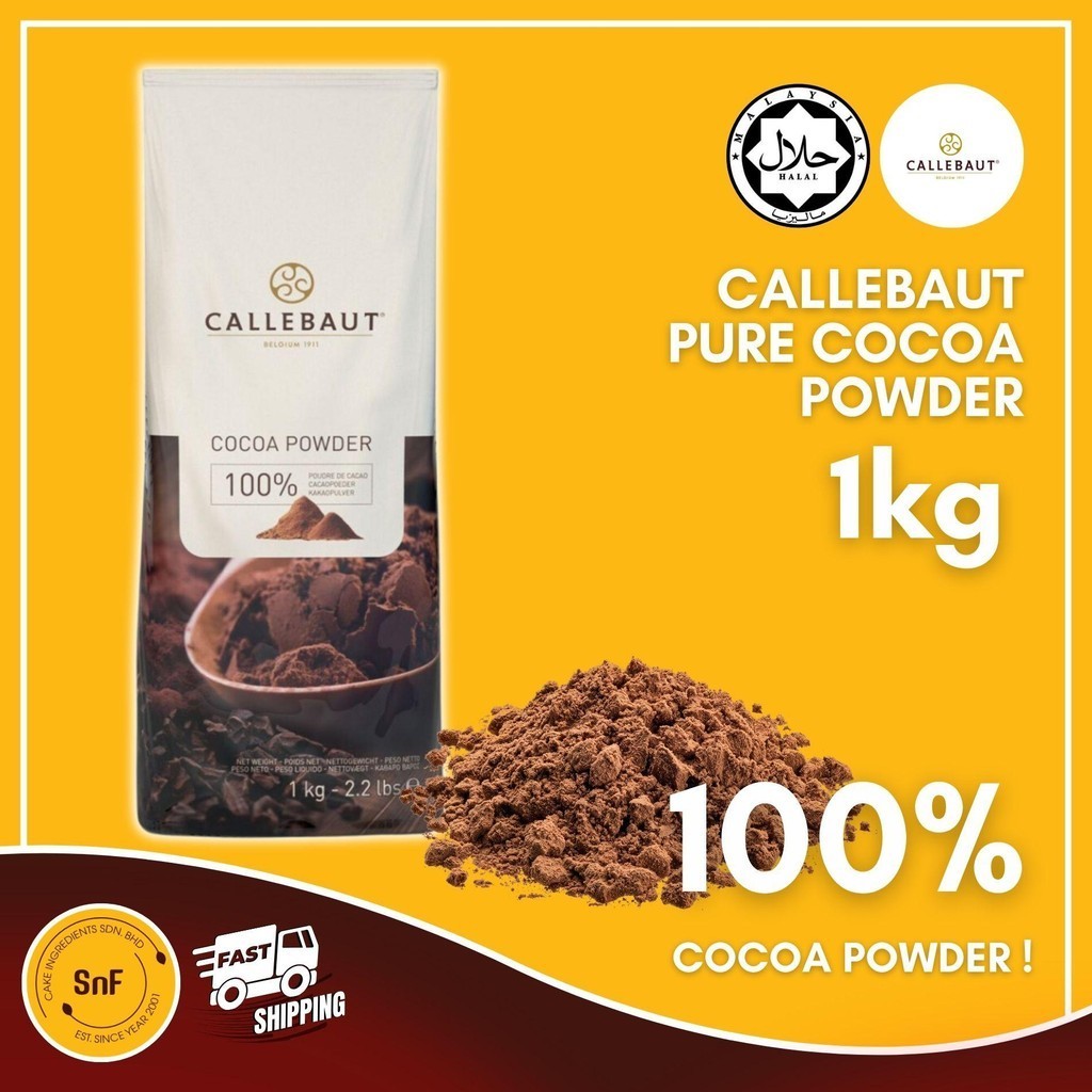 Callebaut 100% Pure Cocoa Powder Serbuk Koko Original 1kg | Shopee Malaysia