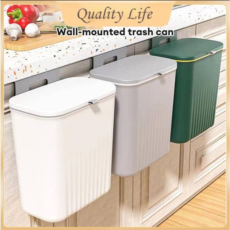 Upgraded Kitchen Hanging Dustbin Wall Mounted Rubbish Bin Trash Garbage ...