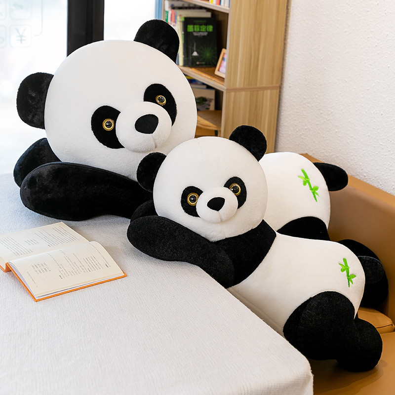 [Lin & Exclusive] Lying Big Panda Plush Toy Doll Long Strip Girl ...