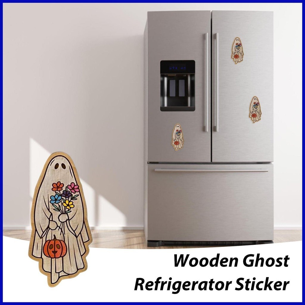Car Magnets Ghost Wooden Automotive Magnet Stickers Vintage Halloween ...