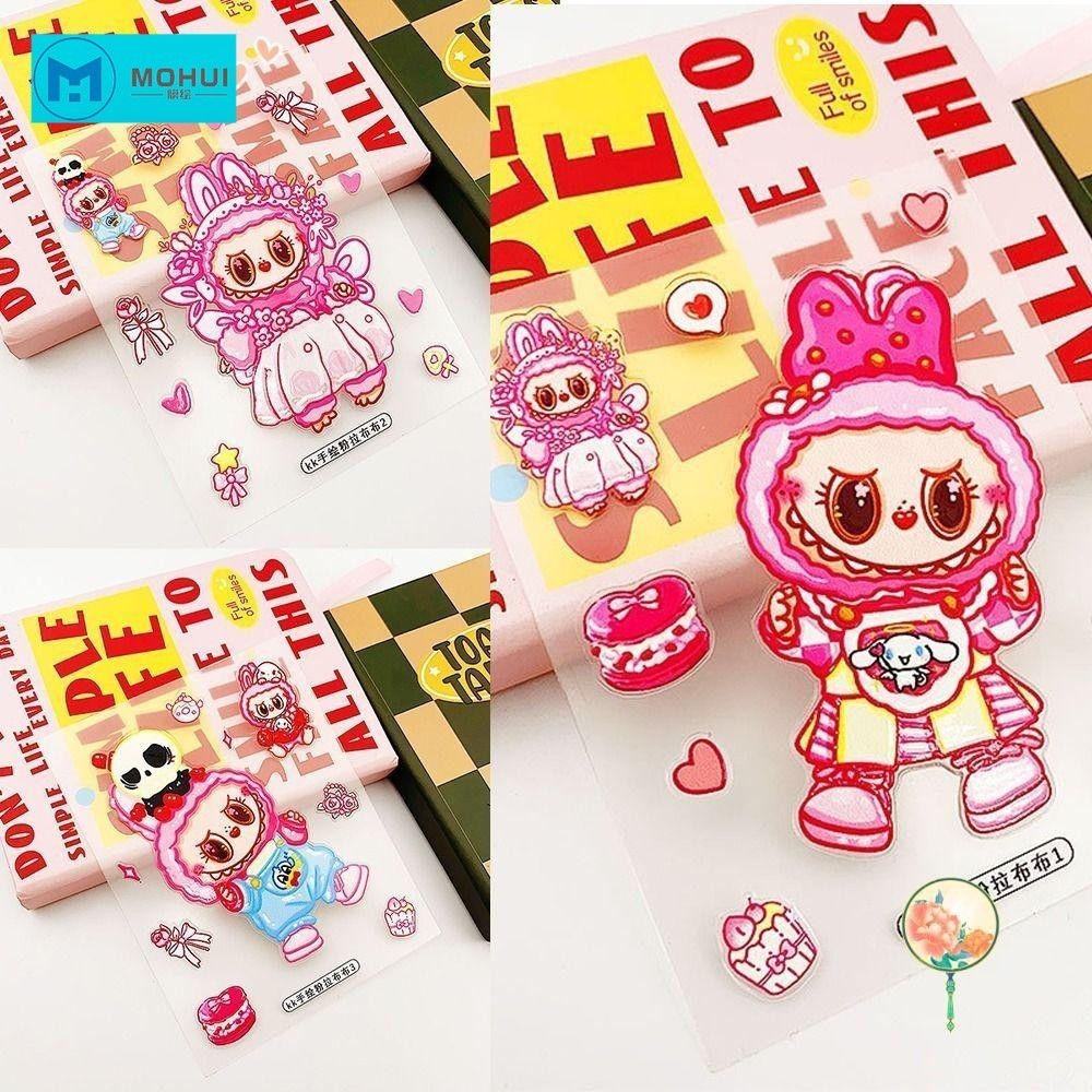 MW labubu Stickers, Cute Embossed Jelly Stickers, Hot Pink Jelly DIY ...