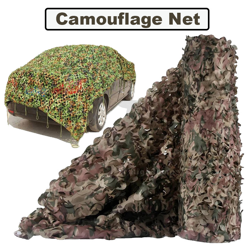 [Ready Stock] Camo Camouflage Net Woodland Army Netting Camping Sun ...