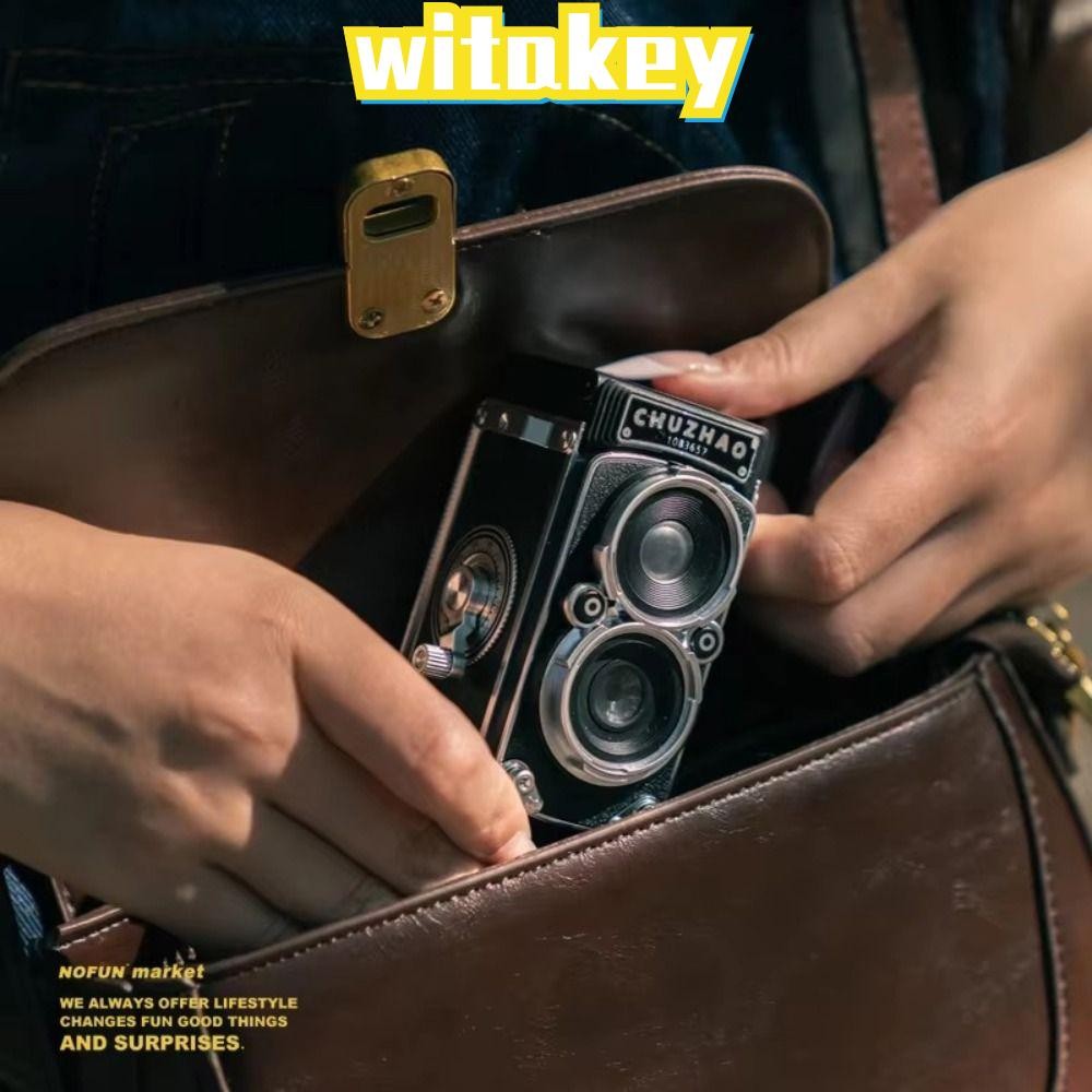 WITAKEY CCD Dual Reflex Camera, Retro Mini Camera Recording, Portable Simulation Manual Digital ...