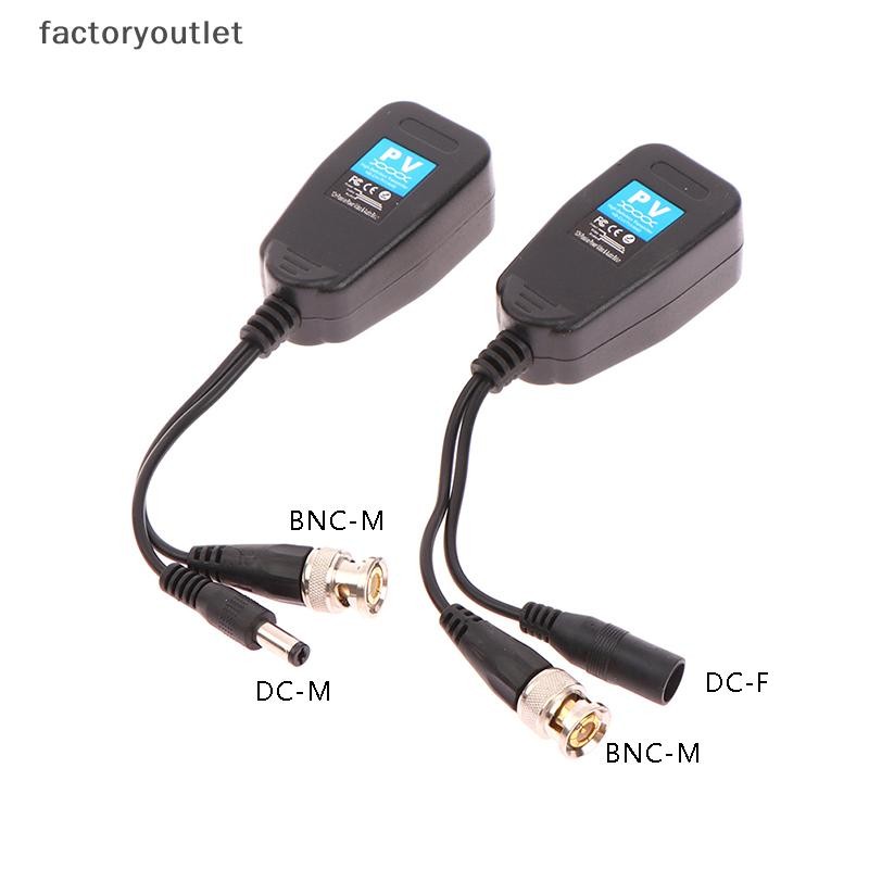 FCMY 1Pair 4K Passive Video Power to RJ45 Connector Converter Transceiver Video Balun For HD 5MP ...